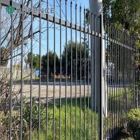 China Wholesale 6ftx8ft Garden Black Metal Fences Anti Rust Galvanized Steel Fence Prices for sale