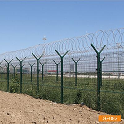 China 55x200mm Y Post AOA Fence Concertina Razor Airport Prison Barbed Wire Fence for sale