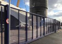 China Powder Coating Black Metal Security Fence Type Sliding Gate 2.0m X 6.0m for sale