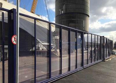 China Powder Coating Black Metal Security Fence Type Sliding Gate 2.0m X 6.0m for sale