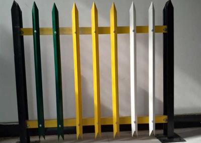China W Section Palisade Fencing 1.8m H Post Security Steel Fence for sale
