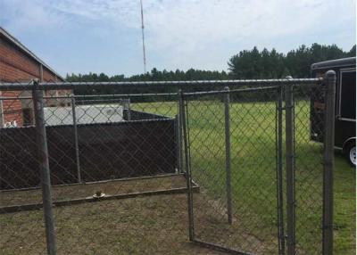 China Stadium Cyclone Vinyl Covered Chain Link Fence 4.0mm Wire Dia for sale