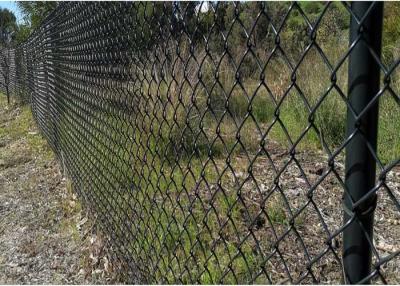 China 18 Gauge Black PVC Chain Link Fence for sale