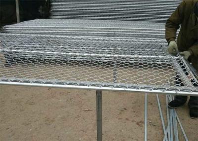 China Sliver W3m Temporary Crowd Control Barriers 75*75mm Mesh Hole for sale