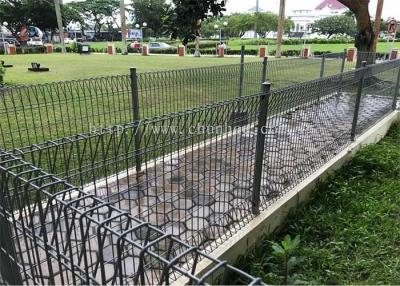 China H2200mm 4.5mm Welded Wire Mesh Fence Panels Powder Coating Black Color for sale