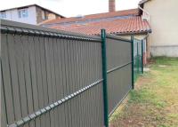 China 50x200mm H2.43m Privacy Steel Fence Galvanized PVC Coated for sale