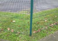 China Galvanized RAL6005 Green V Mesh Fencing 2.5m Width Round Post for sale