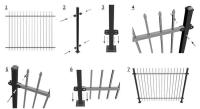 China Large Area Spliced Tubular Steel Fence For Big Property for sale