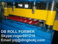 China Trapezoidal Roof Steel Tile Forming Machine With Chain Transmission for sale