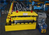 China 380V 50Hz Steel Tile Roll Forming Machine with PLC Compture Control System / Cr12mov Blade for sale