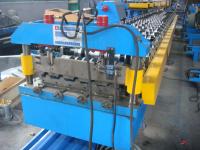 China 50Hz Steel Tile Forming Machine with Compture Control System , Cr12mov Blade for sale
