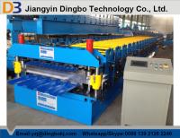 China Hydraulic Uncoiler Machine Roof Panel Roll Forming Machine with PLC Vector Inverter Control System for sale