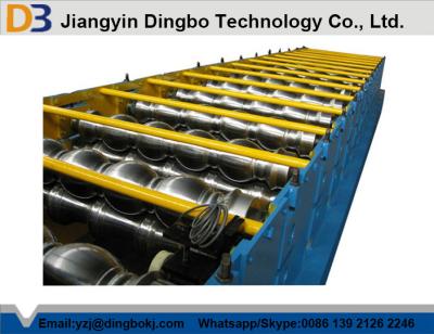 China 50Hz Steel Tile Forming Machine with Compture Control System , Cr12mov Blade for sale