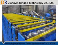 China Approx9m*1.8m*1.5m Steel Tile Corrugated Roll Forming Machine with Colored Steel Plate for sale