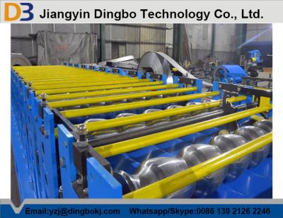 China Approx9m*1.8m*1.5m Steel Tile Corrugated Roll Forming Machine with Colored Steel Plate for sale