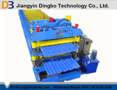 China Steel Tile Roll Forming Machinery 5.5KW With Hydraulic Control System for sale