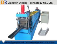 China C Channel Purlin Roll Forming Machine With Mitsubishi PLC , Sheet Metal Rolling Machine for sale