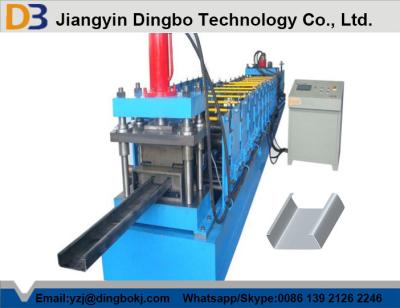 China C Channel Purlin Roll Forming Machine With Mitsubishi PLC , Sheet Metal Rolling Machine for sale