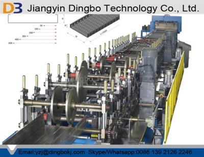 China Line Speed 4-6m / Min Standard Cable Tray Roll Forming Machine Chain Drive For Construction for sale