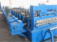 China 380V 50Hz Steel Tile Roll Forming Machine with PLC Compture Control System / Cr12mov Blade for sale