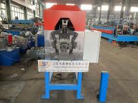 China Rectangle Steel Downspout Roll Forming Machine Round Sawing Cutting 5T Decoiler for sale