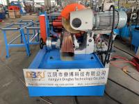 China Rectangle Steel Downspout Roll Forming Machine Round Sawing Cutting 5T Decoiler for sale