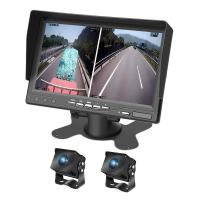 China Full HD Car DVR Camera 7 Inch Dual Road Truck Traffic Front And Rear Video for sale