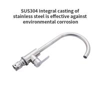 China Contemporary Polishing Stainless Steel Sink Tap Wire Drawing Stainless Kitchen Faucet for sale