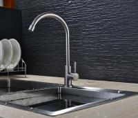 China Brushed Polished Single Lever Basin Mixer Stainless Steel Single Cold Water Basin Tap for sale