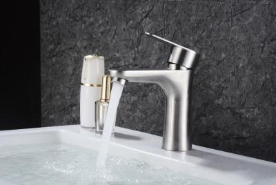 China OEM Preservative Brushed Steel Bathroom Taps Nickel Surface for sale