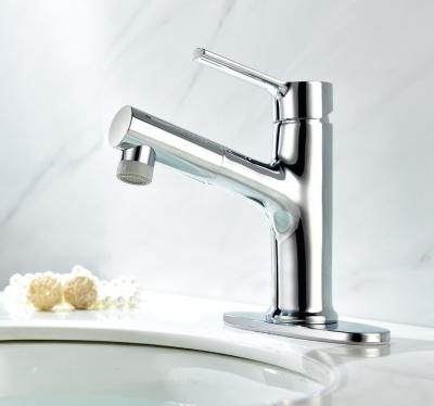 China Brushed Nickel Surface Stainless Steel Basin Faucet Not Easy To Rust For Hotel for sale
