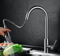 China Laser Logo 304 Stainless Steel Kitchen Faucet Never Corrode Never Deform for sale