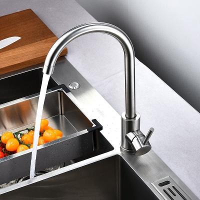 China Blackened Beautiful Stainless Steel Kitchen Tap Hot And Cold Preservative for sale