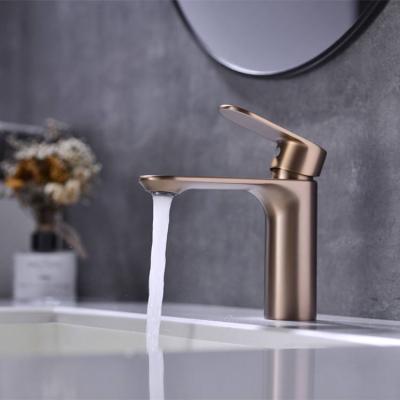 China OEM Electroplating Single Hole Basin Mixer Multiple Colors Single Cold Tap for sale