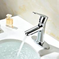 China Single Lever Chrome Plated Hot And Cold Basin Mixer Lead Free Preservative for sale