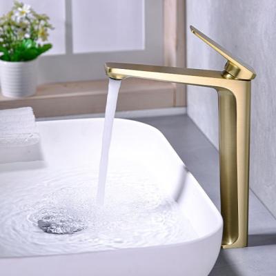 China Modern Gold Wash Basin Tap Hot And Cold Meticulous Feel Safe Lead Free for sale