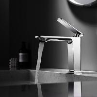 China Hotel Apartment Hot And Cold Basin Mixer 0.3-0.6um Chrome Plating for sale