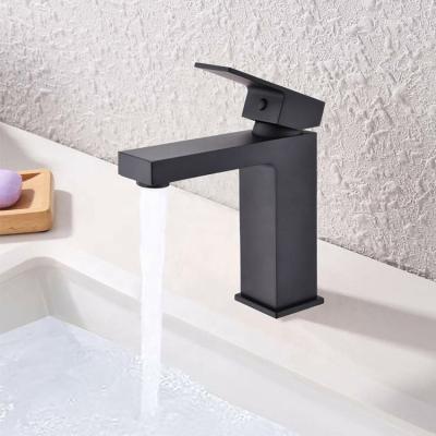 China Black Brushed Stainless Steel Cold Sink Vanity Faucet Dirt Corrosion Resistance for sale