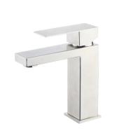 China Environmental Sanitation Brushed Hot And Cold Basin Mixer Dirty Resistant for sale