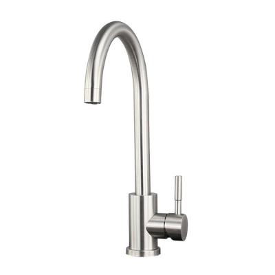 China Hotel Stainless Steel Single Cold Basin Tap 1 Hole Deck Mounted for sale