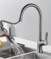 China Polished Brushed Telescopic Dish Washing Faucet Safe Lead Free Preservative for sale