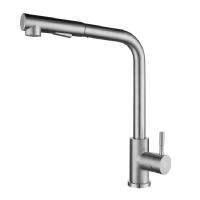 China Brushed Retractable Stainless Steel Dish Wash Tap Corrosion Resistance Long Service Life for sale