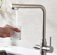 China Brushed Stainless Steel Retractable Faucet Lead Free No Rust Custom Logo for sale