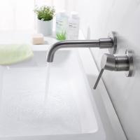 China Lead Free Wall Mount Bathroom Basin Faucet Corrosion Dirt Resistance for sale