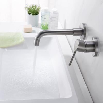China Lead Free Wall Mount Bathroom Basin Faucet Corrosion Dirt Resistance for sale