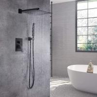 China Black Brushed Stainless Steel Concealed Faucet Preservative Hot And Cold Water Faucet for sale