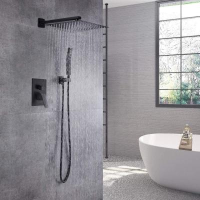 China Black Brushed Stainless Steel Concealed Faucet Preservative Hot And Cold Water Faucet for sale