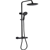 China Black Brushed Stainless Steel Bathroom Shower Faucets Smooth Bath And Shower Taps for sale