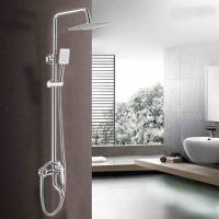 China Contemporary Stainless Steel Wall Mount Faucet Set Dirt Resistant Lead Free for sale