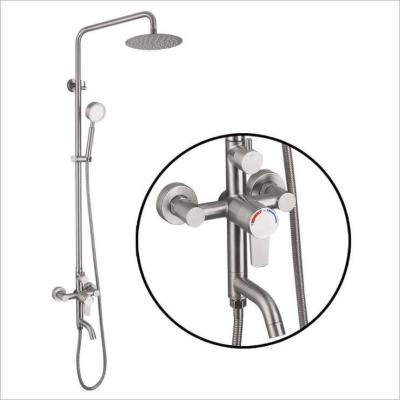 China No Rust Brushed Wall Bathroom Shower Faucets Customized Color for sale